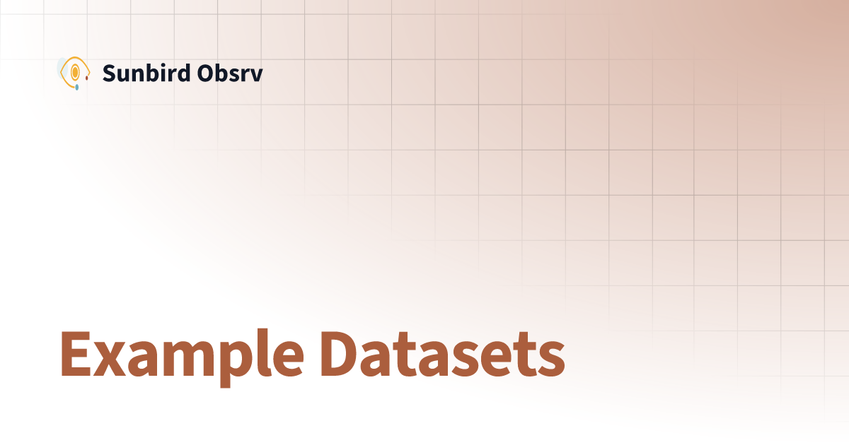 Example Datasets | Sunbird Obsrv